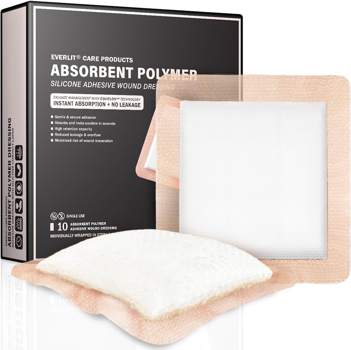 Amazon.com: MedVance Super Absorbent Dressing, Non-Adhesive Pads for ...