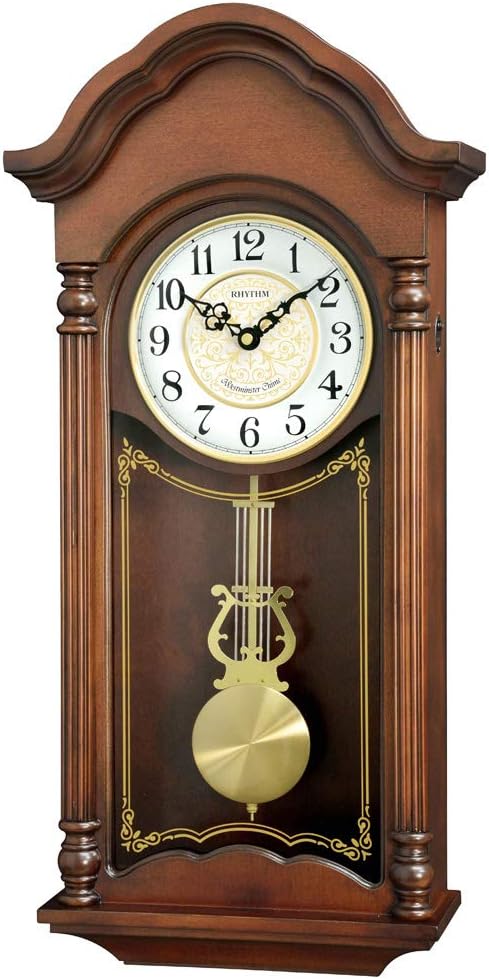 Amazon.com: Rhythm Clocks Harrington Wooden Musical Wall Clock : Home ...