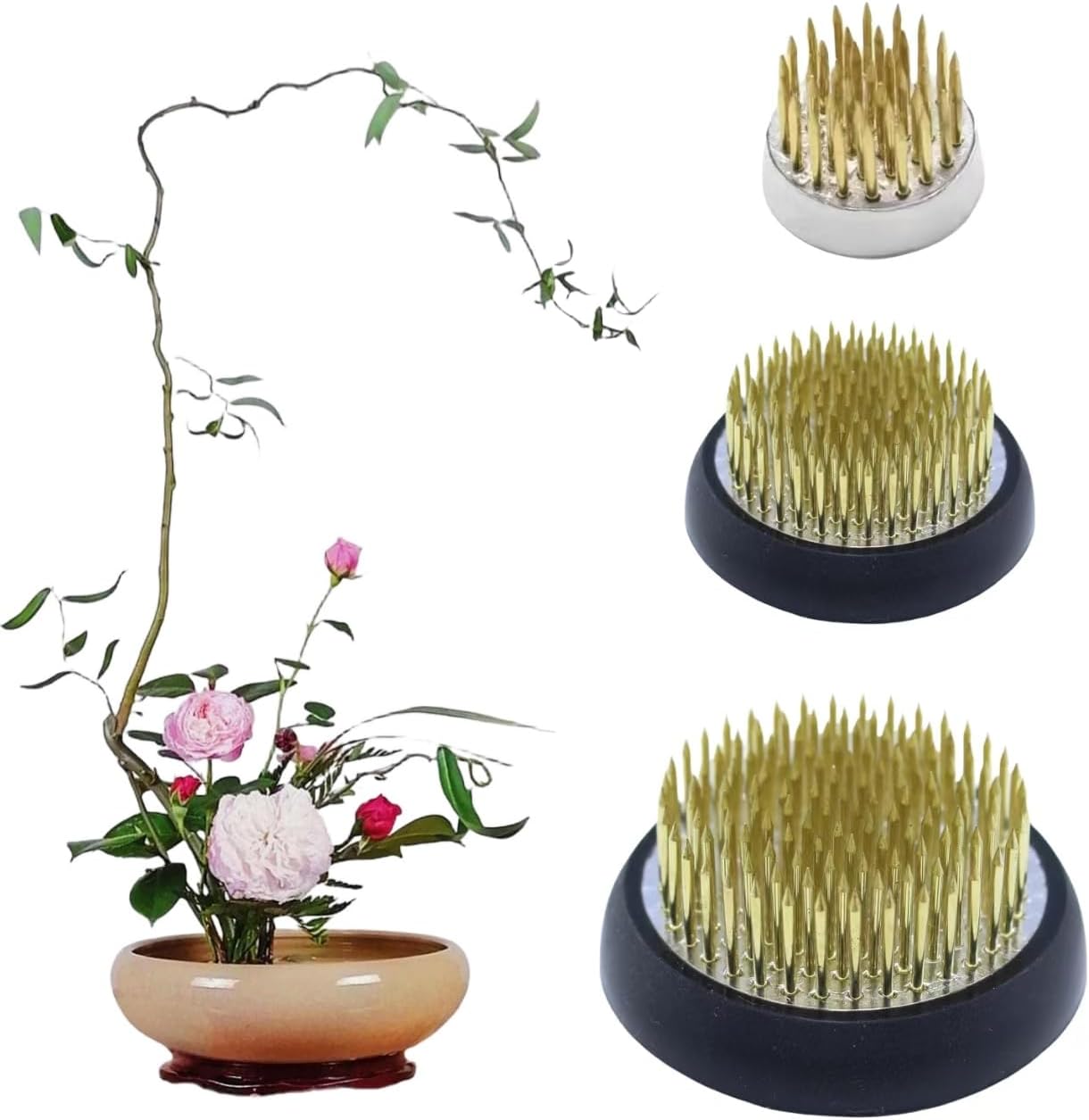 Amazon.com: Stainless Floral Frogs Kenzan, Round Metal Flower Frog Vase Arranger Pin Holder for ...