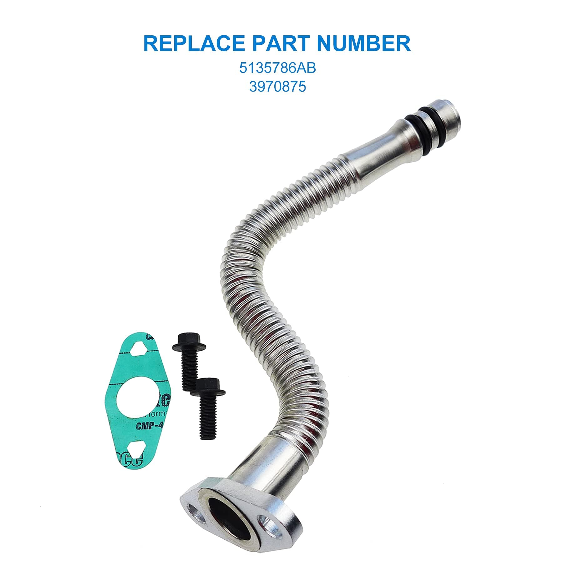 Snapklik.com : 5.9L Oil Return Drain Line, 5135786AB, 3970875, Turbo ...