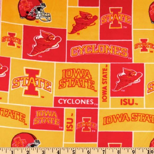 Amazon.com: Collegiate Fleece Iowa State University Blocks Red/Orange ...
