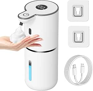 Amazon.com: Automatic Foaming Soap Dispenser Touchless, USB Rechargeable Smart Hand Soap ...