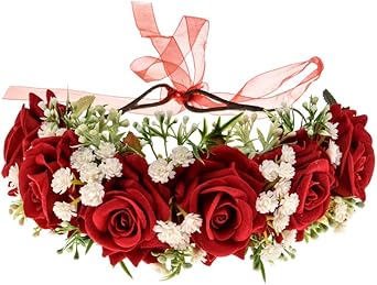Amazon.com : Vividsun Adjustable Flower Crown Floral Headpiece Floral ...