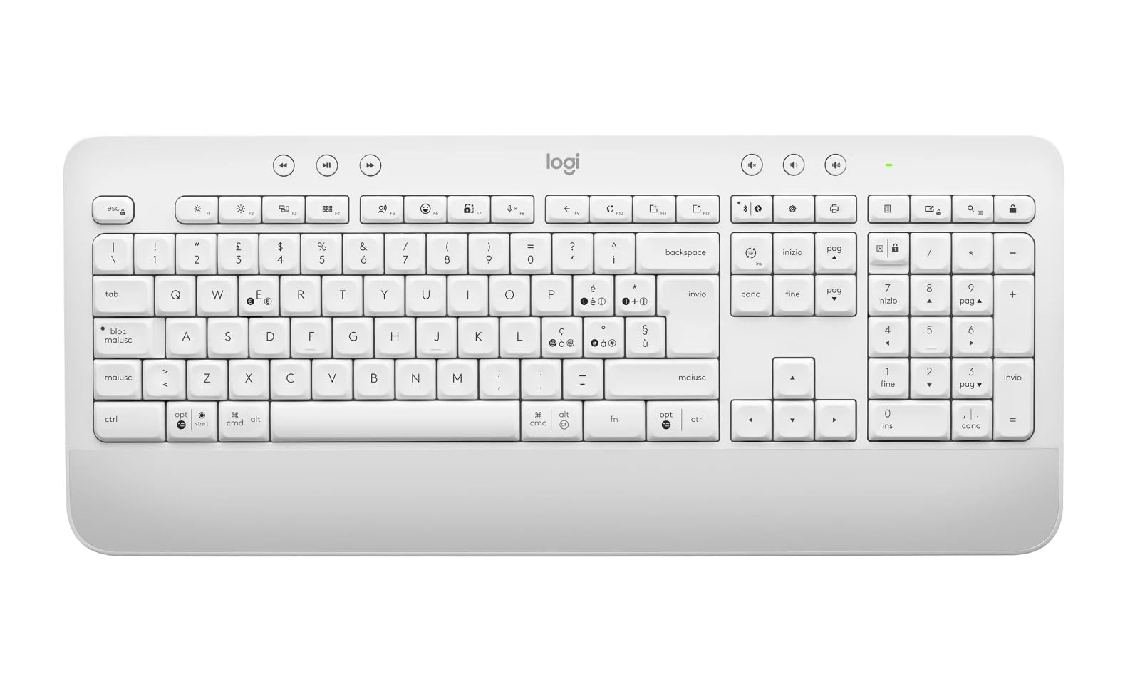Logitech Signature K650 Comfort Wireless Keyboard with Wrist Rest, BLE ...