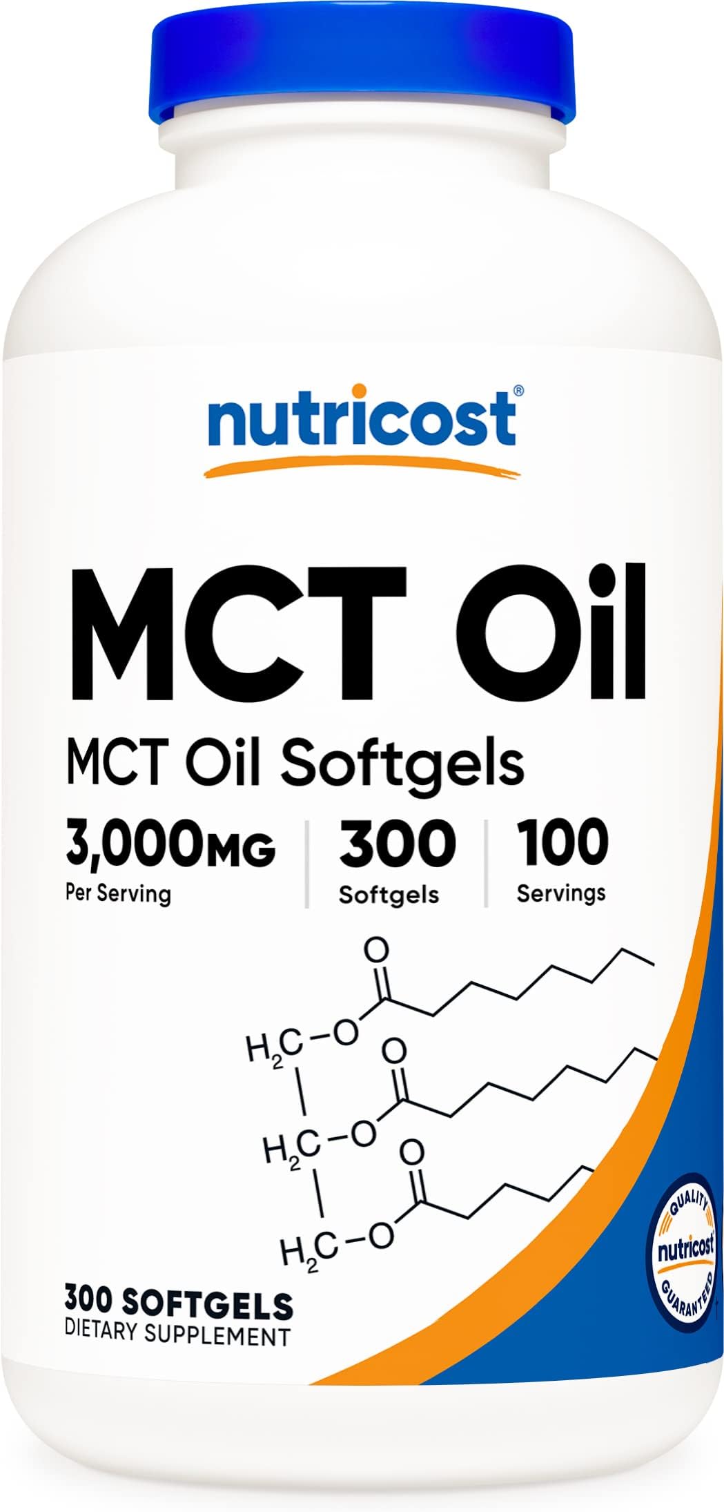 Amazon.com: Nutricost MCT Oil Softgels 1000mg, 300 SFG (3,000mg Serv ...