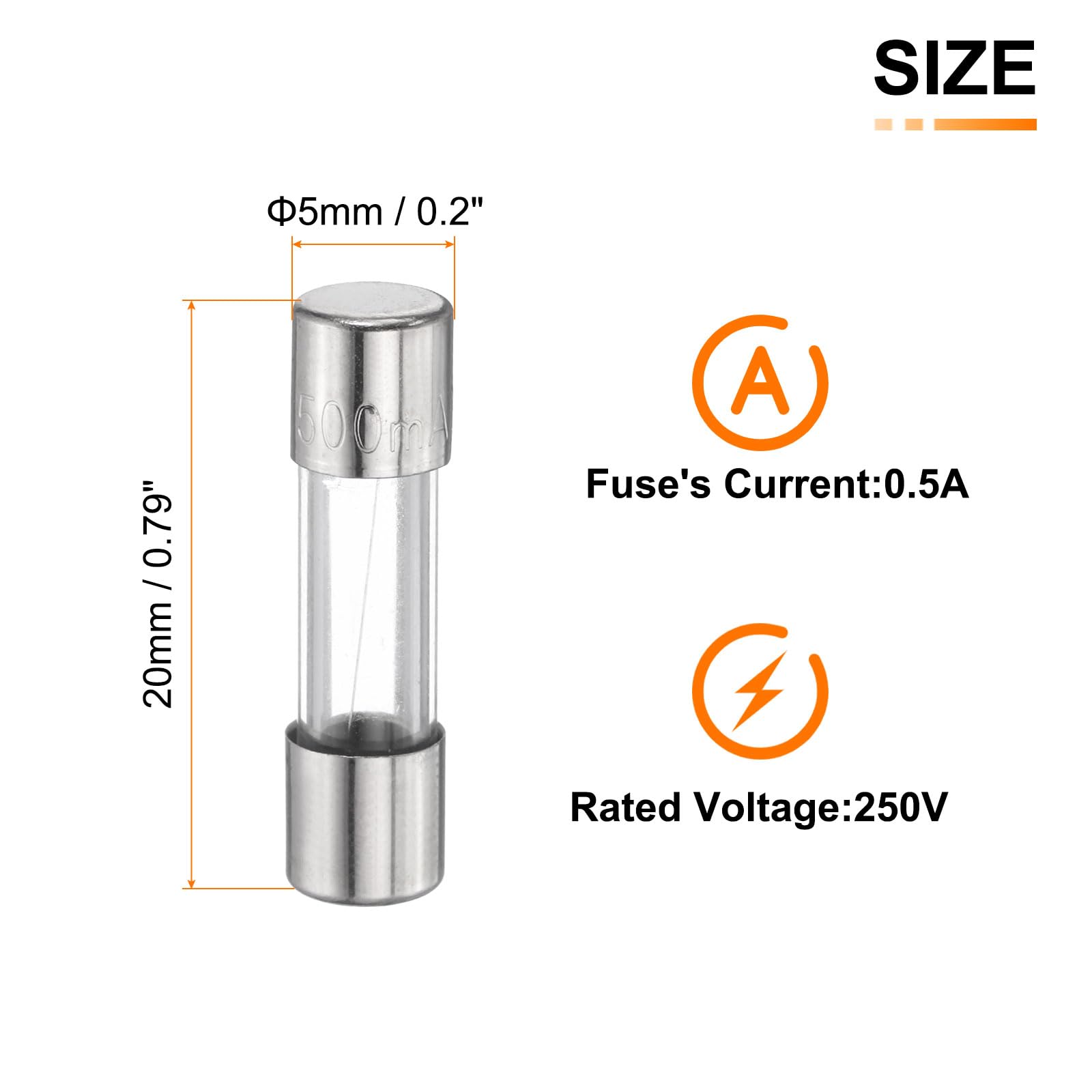 F2al250v Fuse Equivalent HARFINGTON 30pcs Fuses 2.5A 250 Volt Fast Blow ...