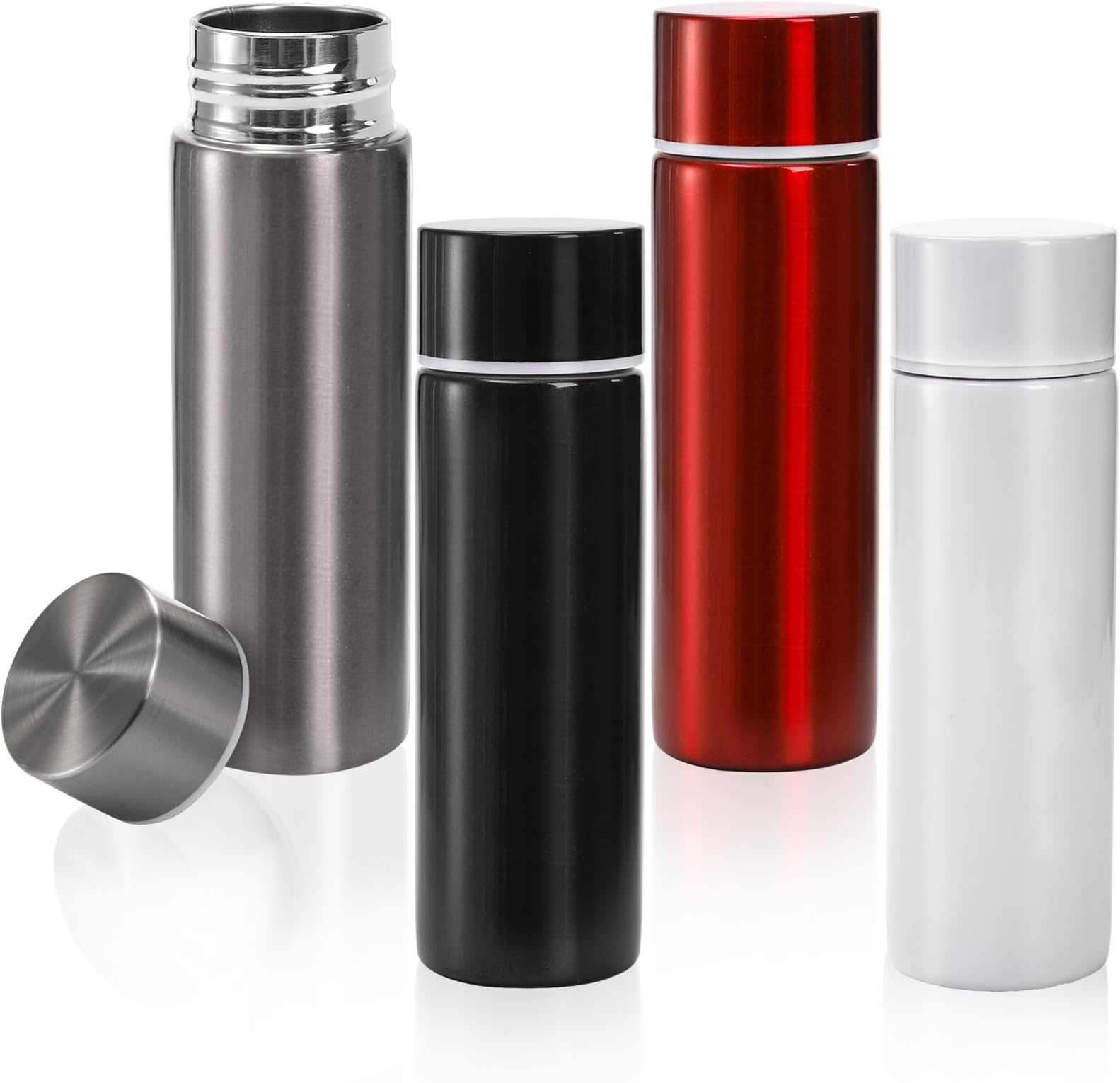 Amazon.com: 2Pcs Mini Stainless Steel Water Bottle, 10oz Insulated ...