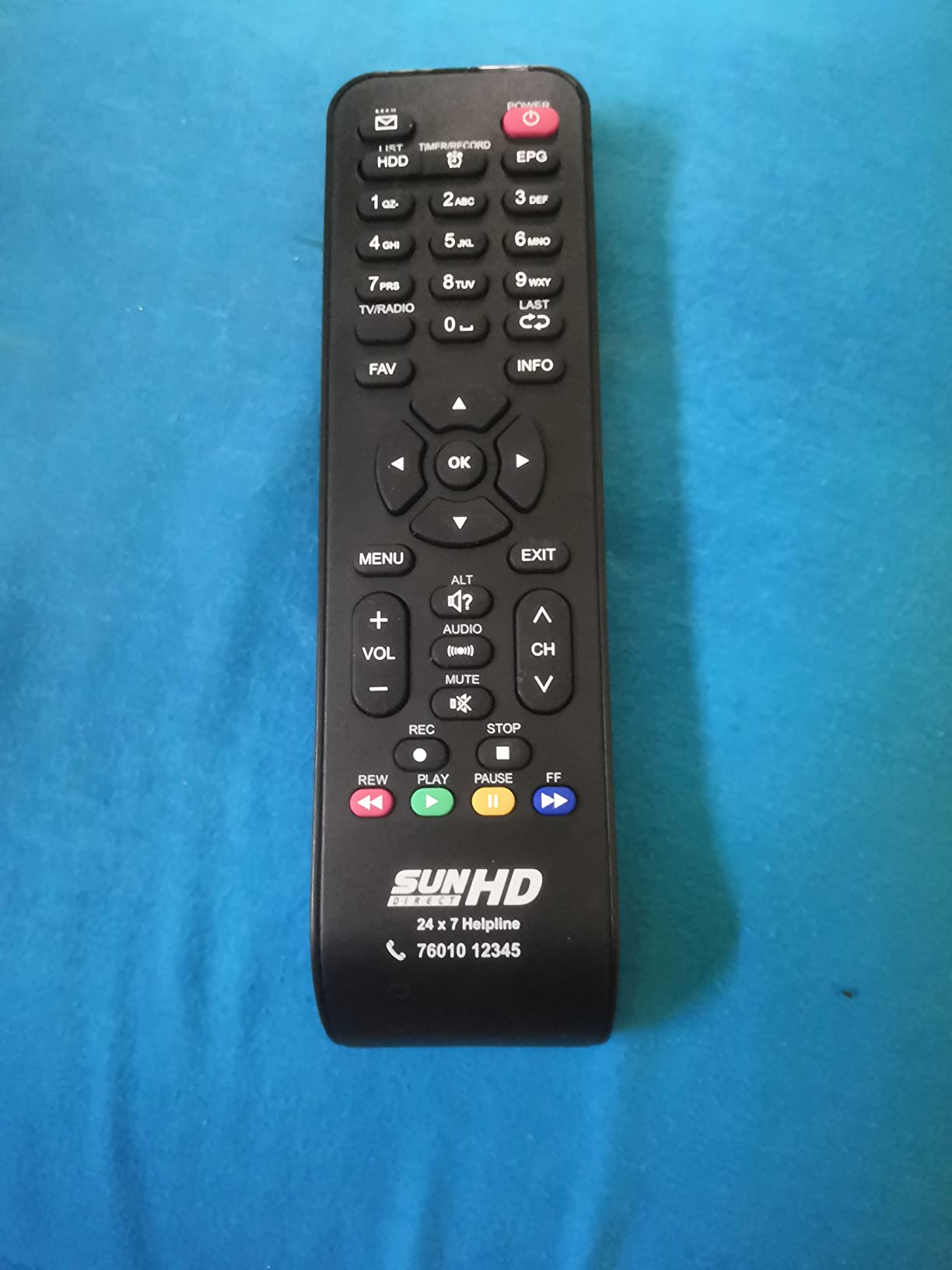 Buy SUNDIRECT HD Setup Box Remote with Battery (Black) Online at Low ...