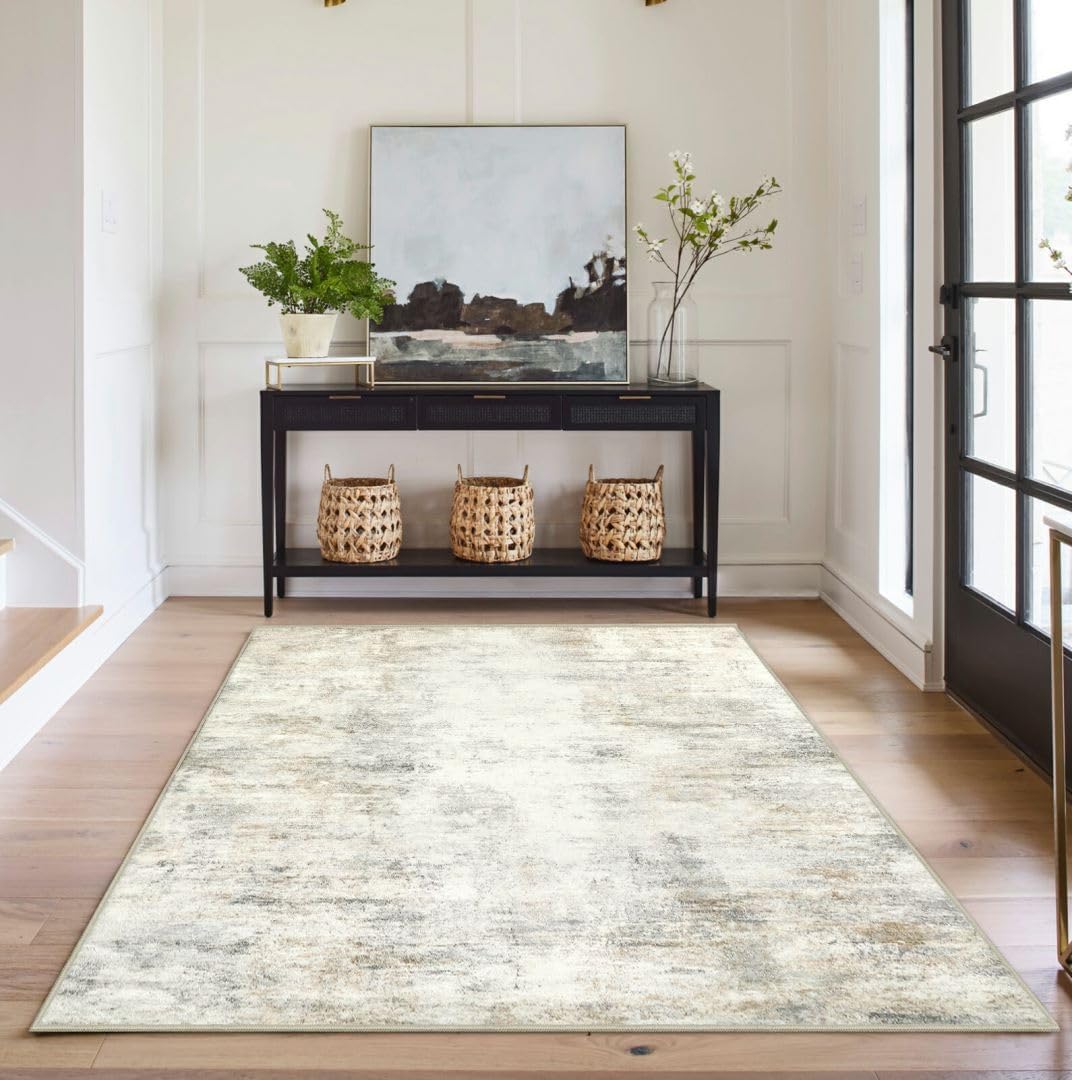 Amazon.com: Capslpad Machine Washable Rug, Modern Abstract 3x5 Light ...