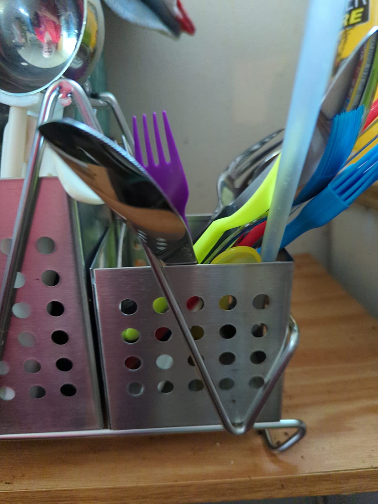 Amazon.com: Mukkuri Large Utensil Holder,304 Stainless Steel utensil ...