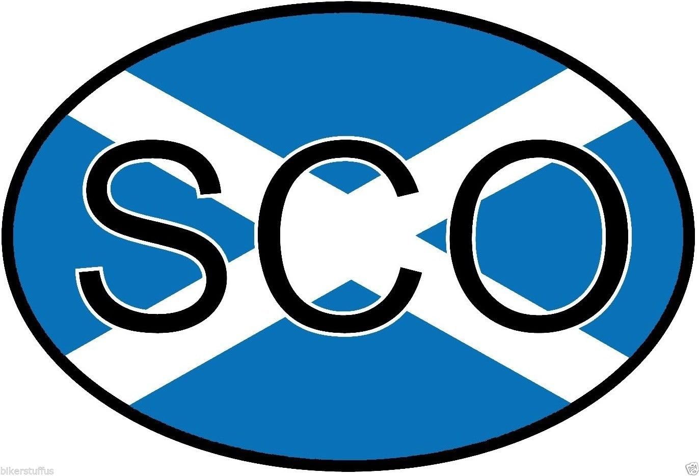 Amazon.com: SCO Scotland Country Code Oval with Flag Sticker Bumper ...