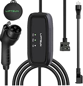 Amazon.com: LIFTSUN Level 1+2 EV Charger, 16 Amp 120V or 240V, Portable Electric Vehicle ...