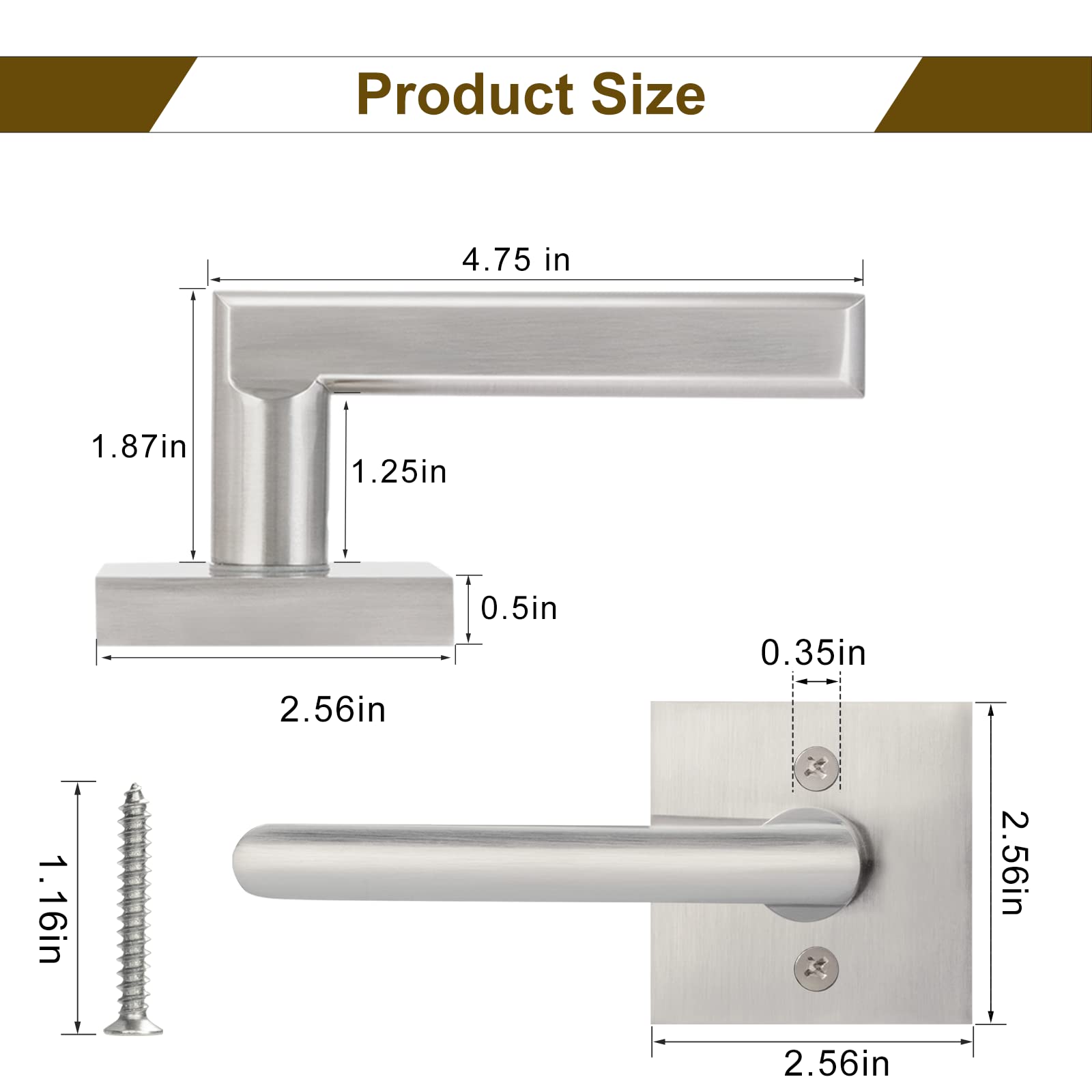 Snapklik.com : Dummy Door Handles, Heavy Duty Decorative Single Side ...