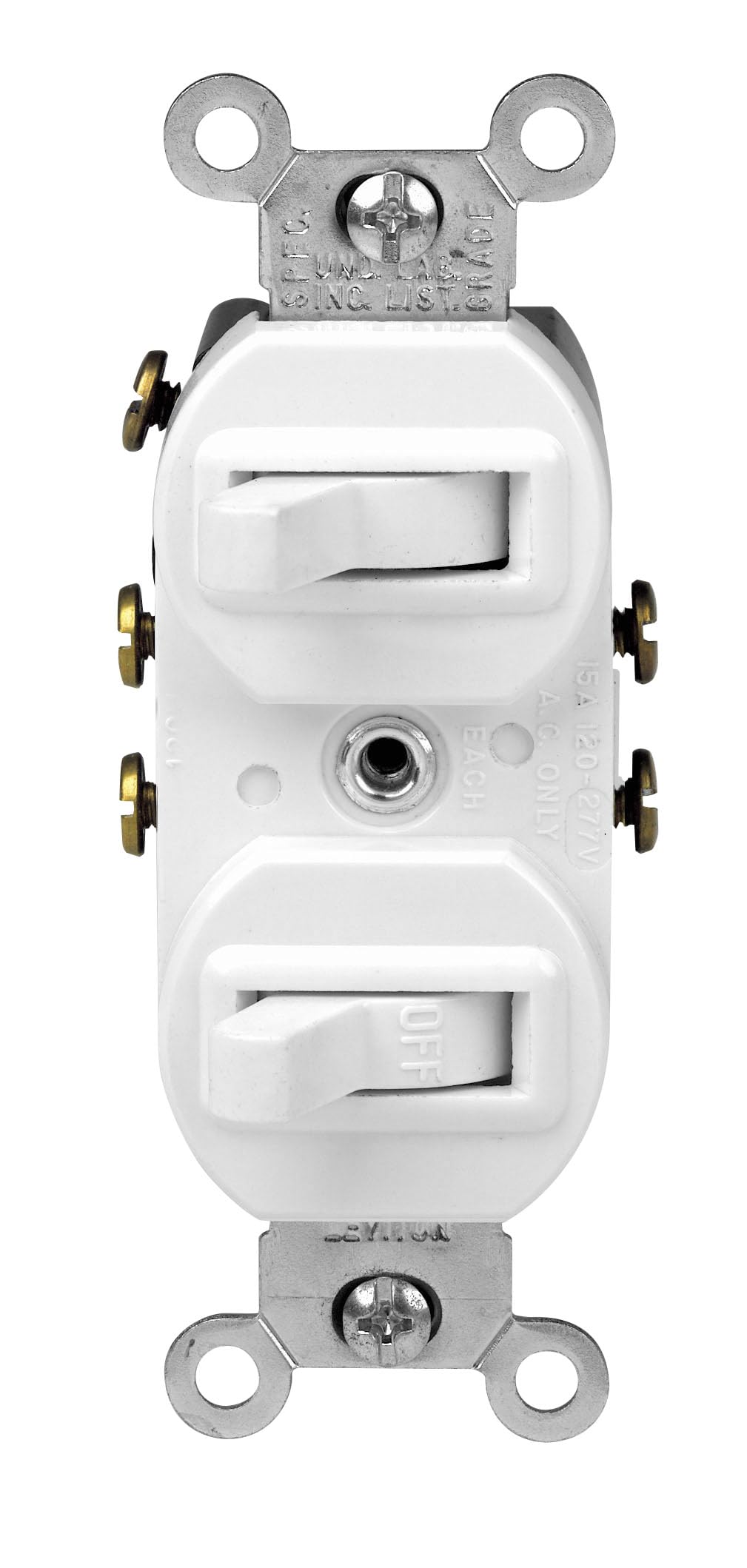 3 Way Duplex Light Switch BG 10Ax 2 Way Screwless Flat Plate Double