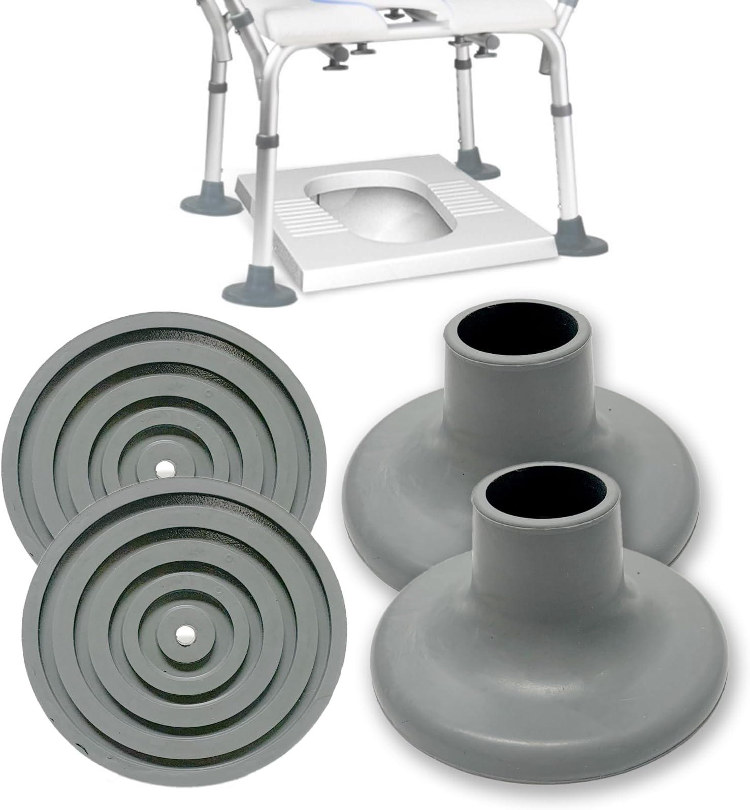 Amazon.com: Toilet Chair Safety Replacement Feet, 1-1/8" Shower Stools ...