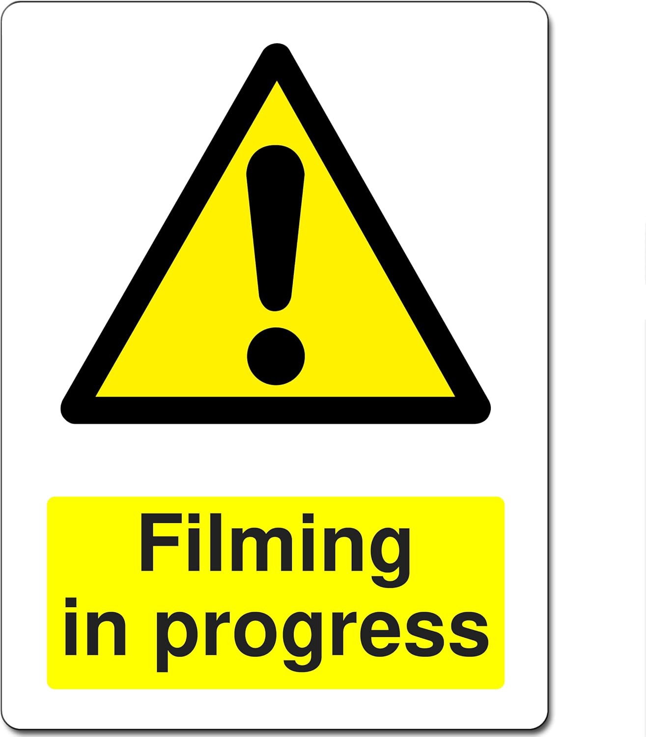 Filming In Progress Studio Caution Warning Metal Wall Sign 15 x 20cm ...