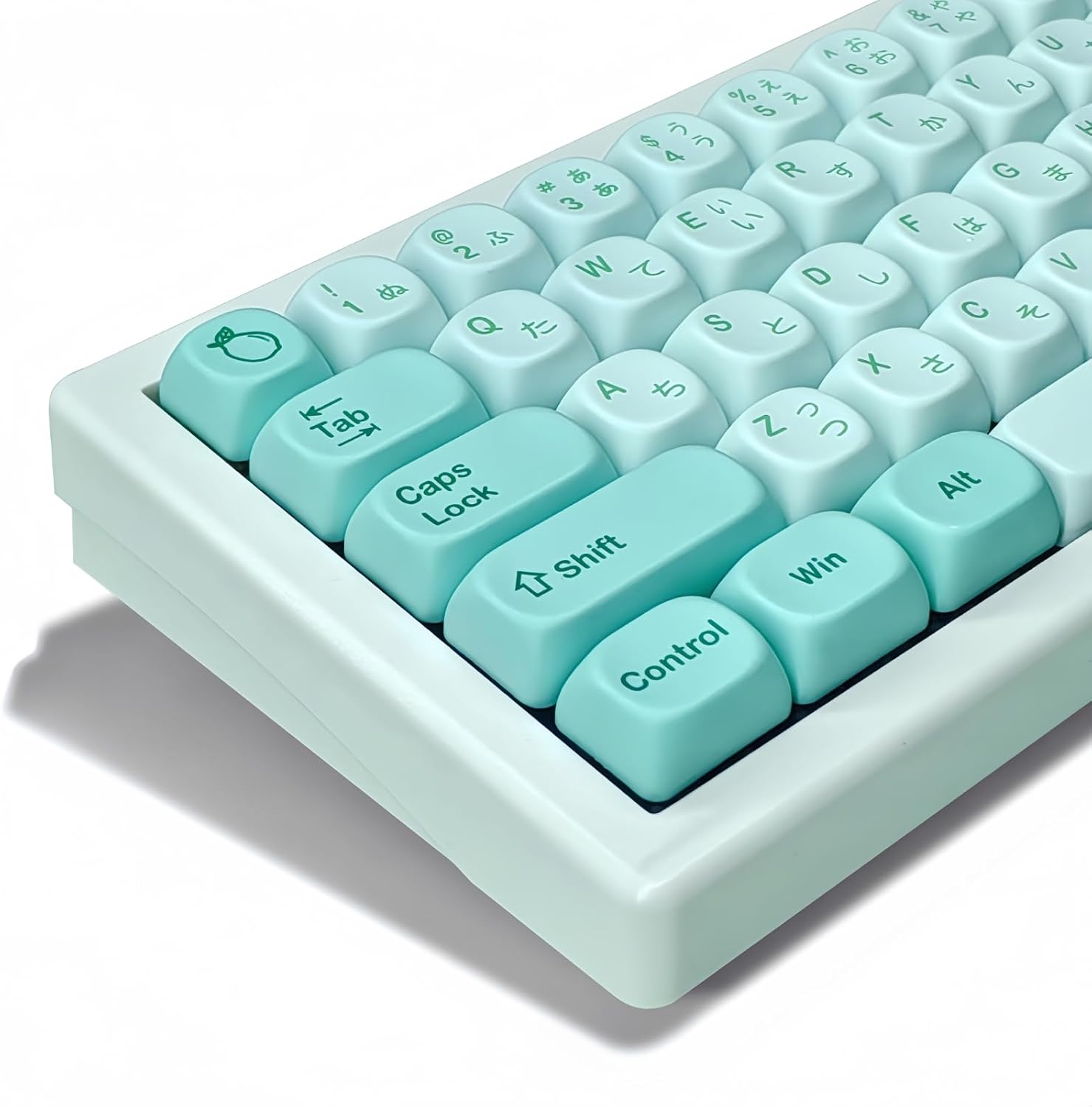 Amazon.com: ZMX Mint Green Japanese Keycaps,125 Keys MOA Profile Cute ...