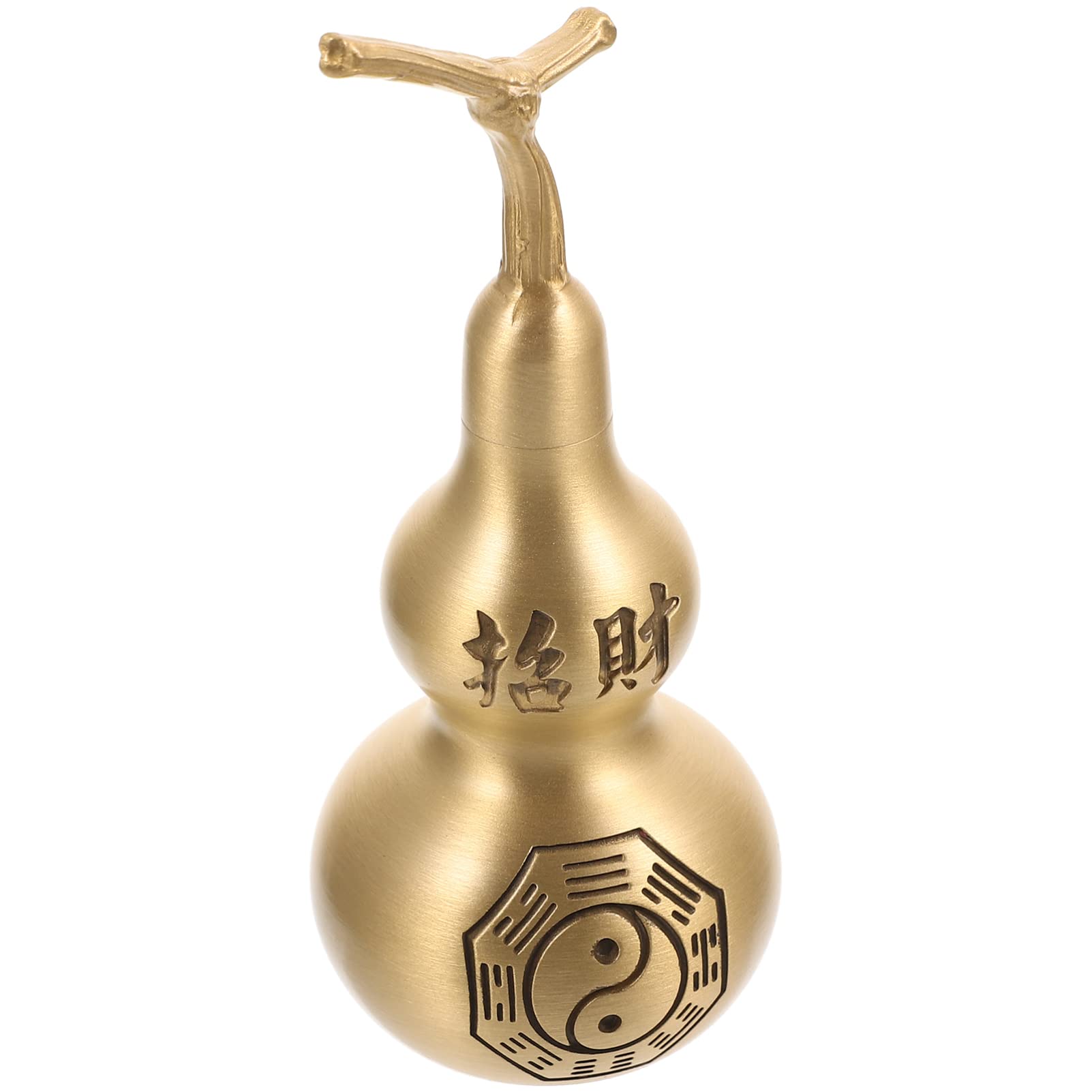 Buy Generic Copper Gourd Figurine Chinese Wu Lou Cucurbit Amulet Statue ...