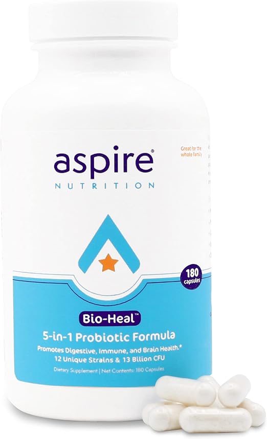 Amazon.com: Aspire Nutrition 5-in-1 Bio-Heal® Probiotic for Kids, Men ...