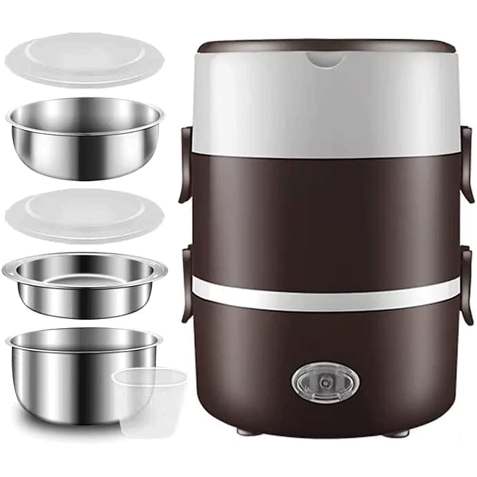 ZUMAHA Upgraded Three Layer 2L Electric Lunch Box, 200W Food Heater ...