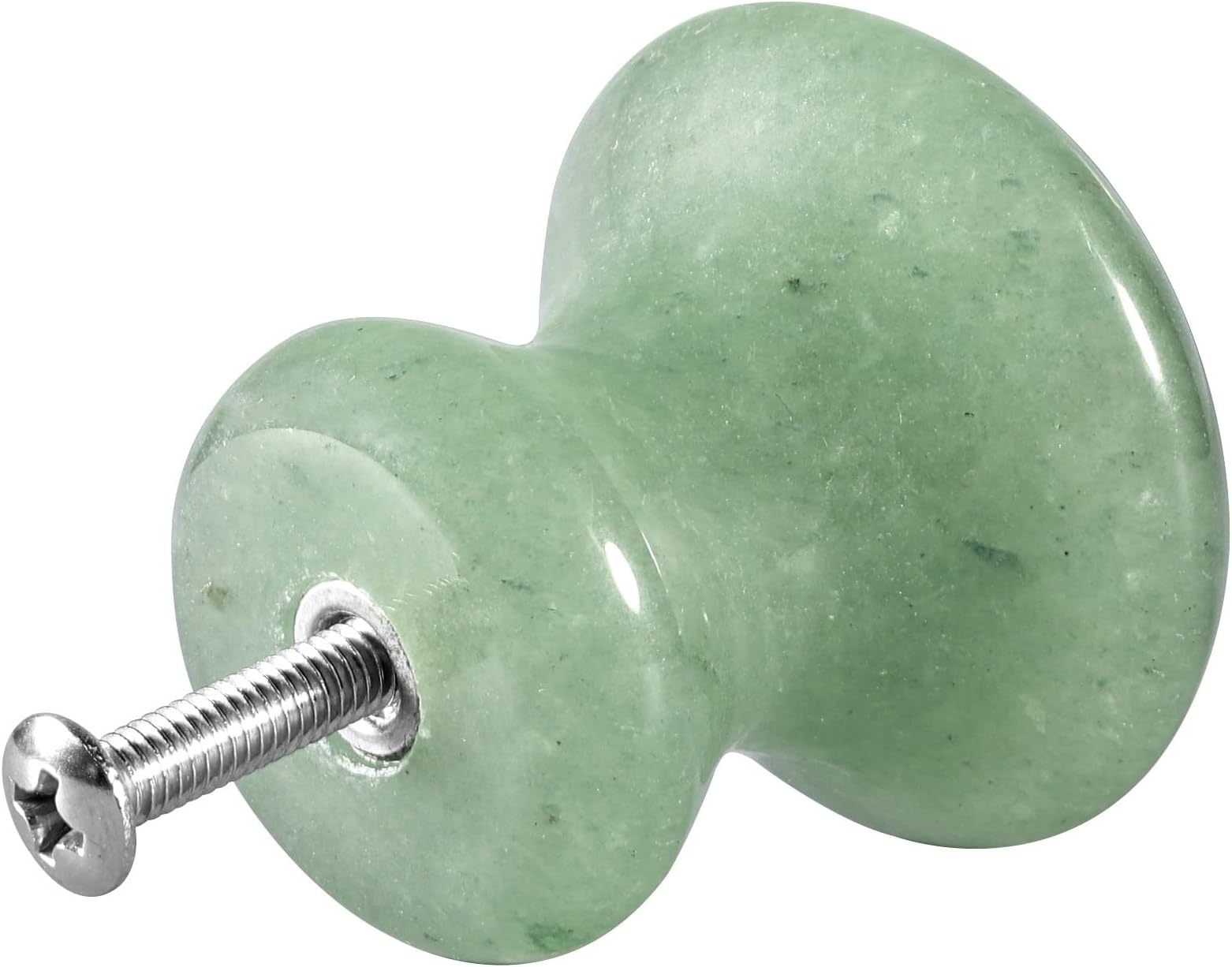 Amogeeli 2pcs Natural Green Aventurine Stone Cabinet Knobs with Screws ...
