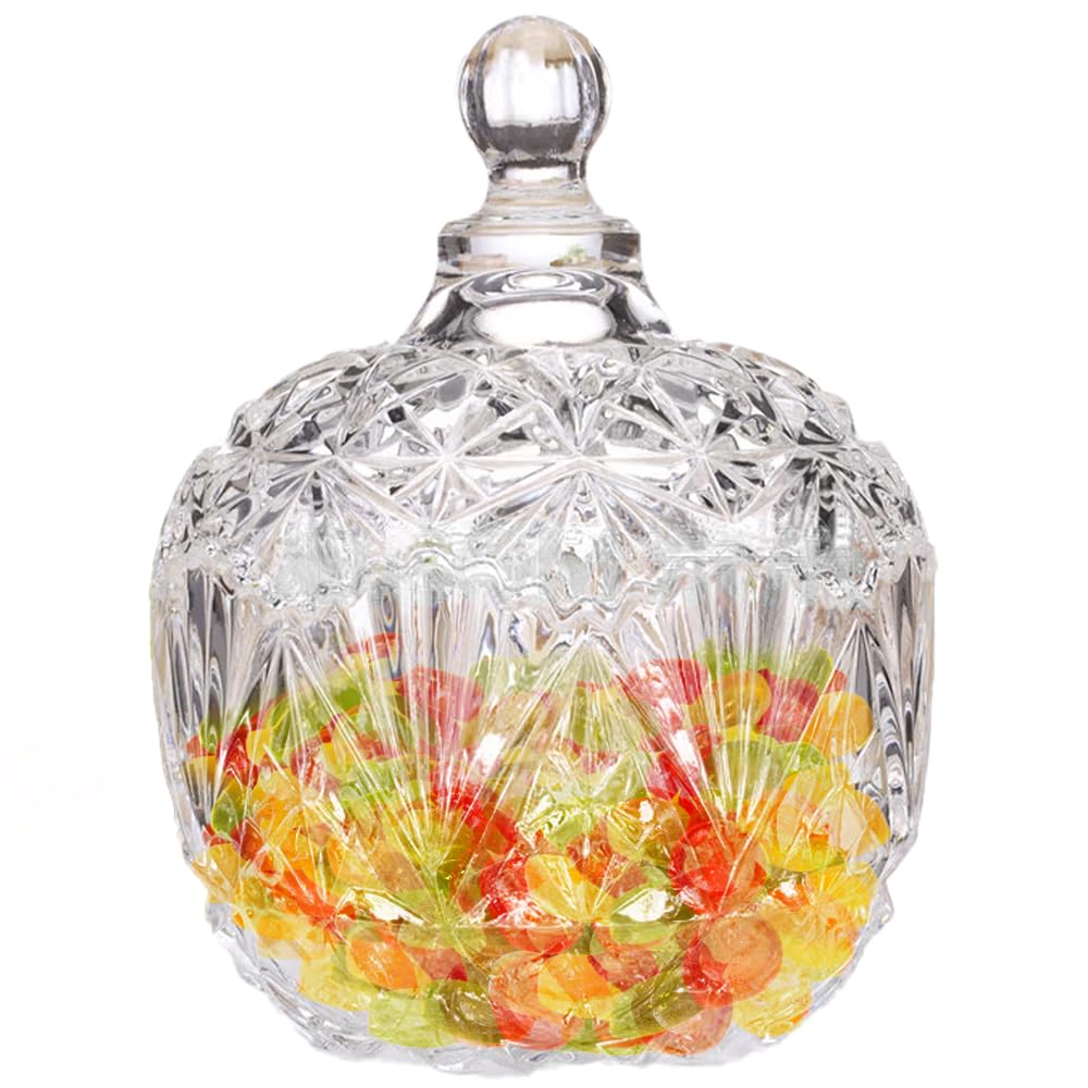 Amazon.com | WYIPOLZI 950ml / 33oz Large Glass Candy Dish with Lid ...