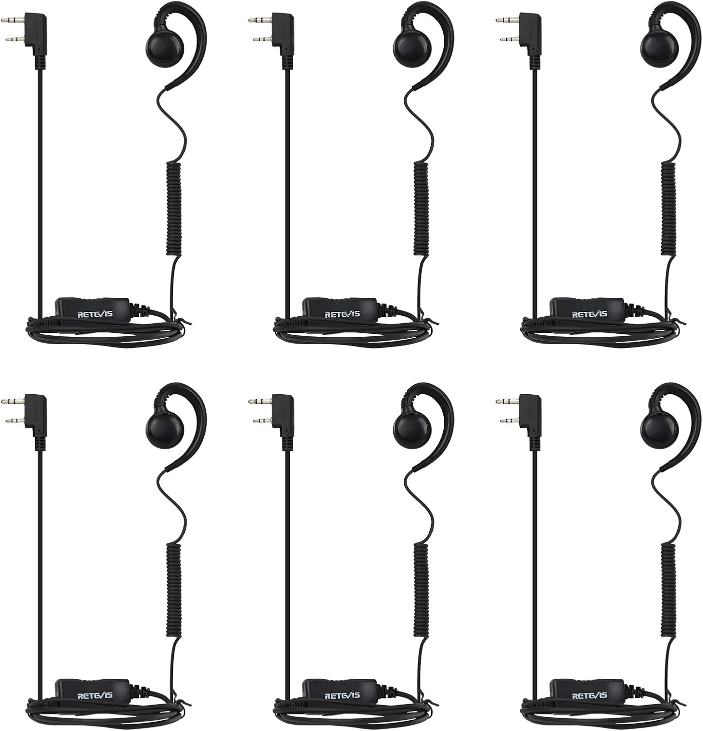 Amazon.com: Retevis Swivel Two Way Radio Earpiece with Mic,Coil Tube, C ...
