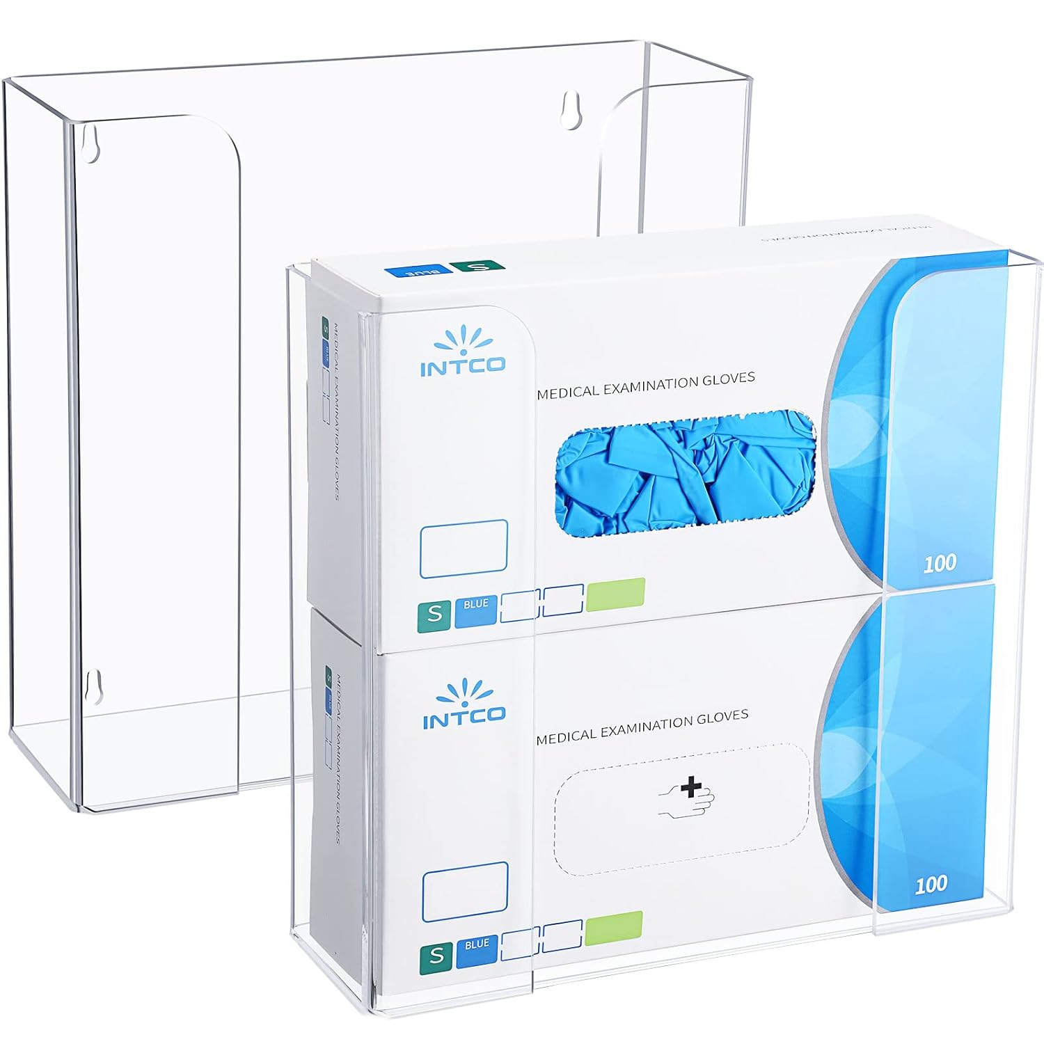 2 Pcs Acrylic Glove Box Holder Dispenser Glove Holder for Wall Mount ...