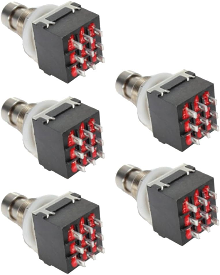 Amazon.com: ESUPPORT Black 3PDT 9 Pins Box Stomp Guitar Effect Pedal ...