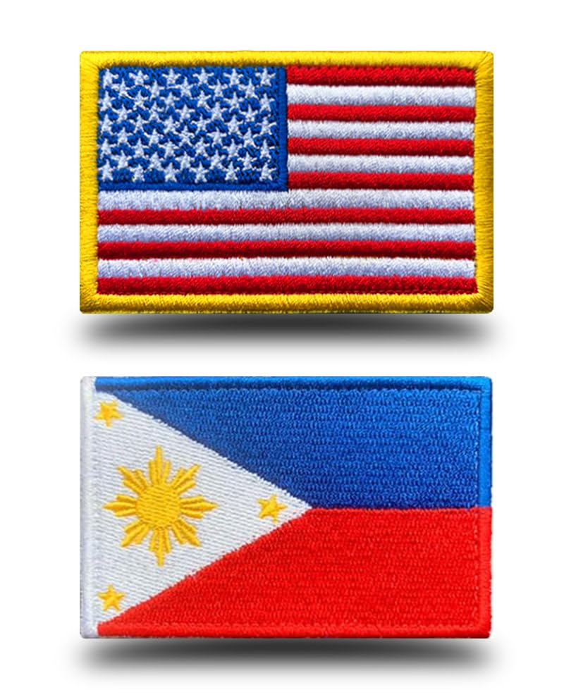 Amazon.com: US Flag Philippine Flag Patch, Antrix 2 Pack American Flag ...