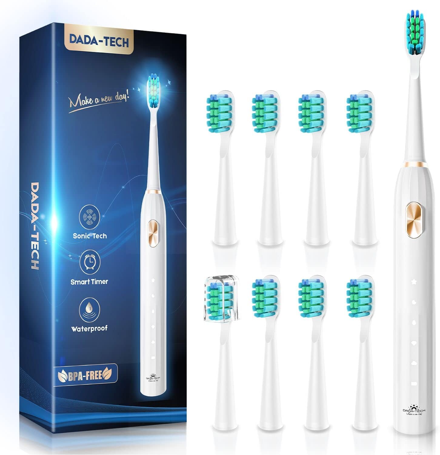 Amazon.com: DADA-TECH Electric Toothbrush Adults and Kids, Sonic ...