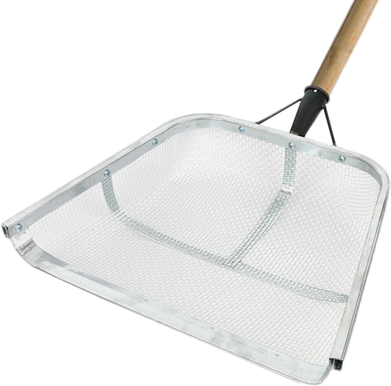 CGACCSD Sand Sieve Shovel, Garden Sand Sieve, Stainless Steel, Mesh 0.4 x 0.4 cm, Ergonomic Grip ...