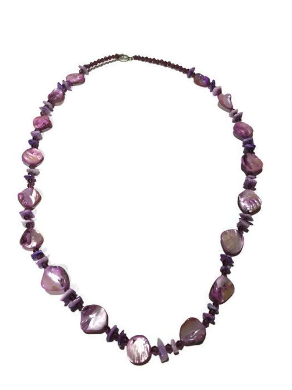 Amazon.com: Purple Mother-of-Pearl Shell Necklace : Handmade Products