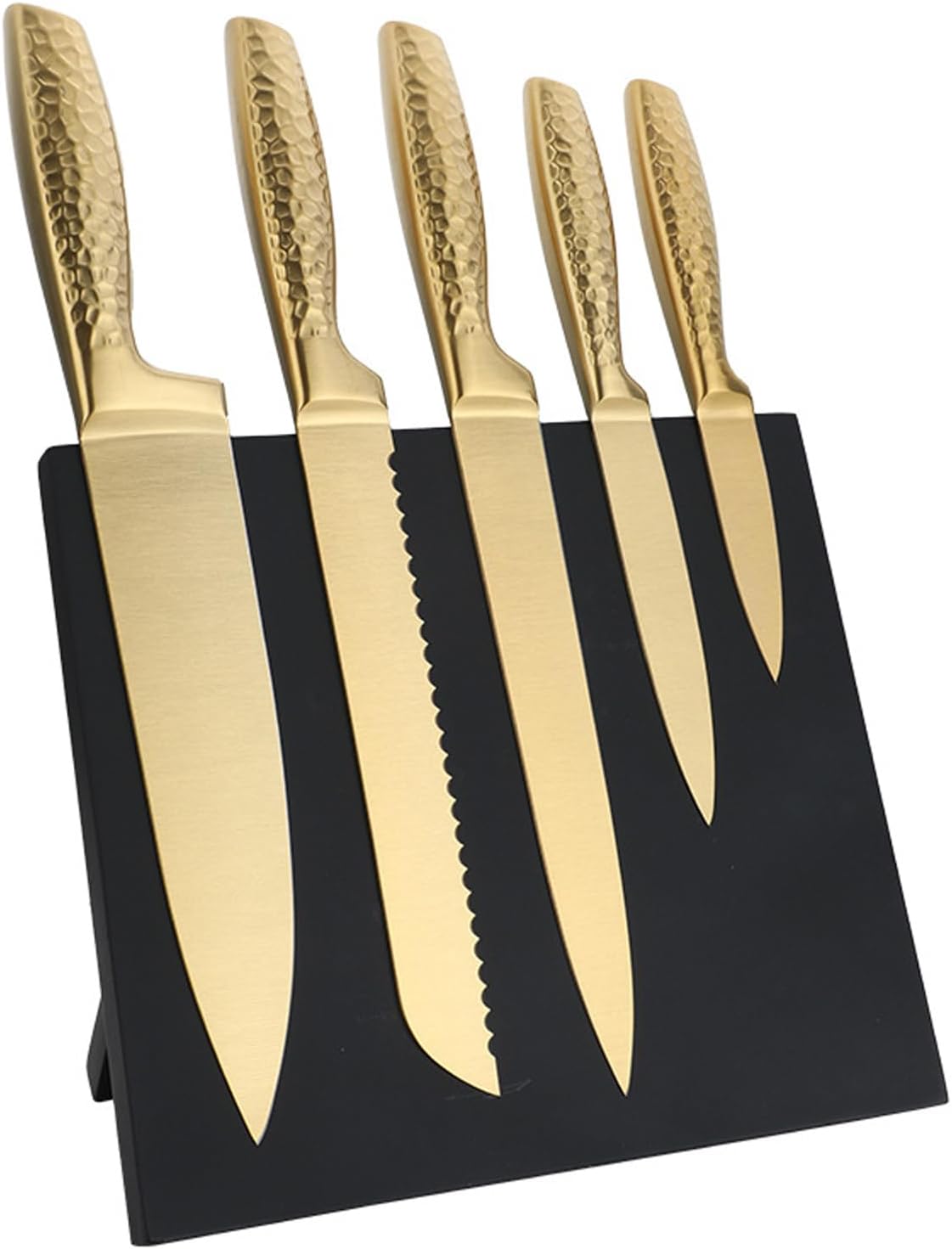 Amazon.com: Kitchen Knife Set, 6-Pieces Golden Titanium Coated Knife ...