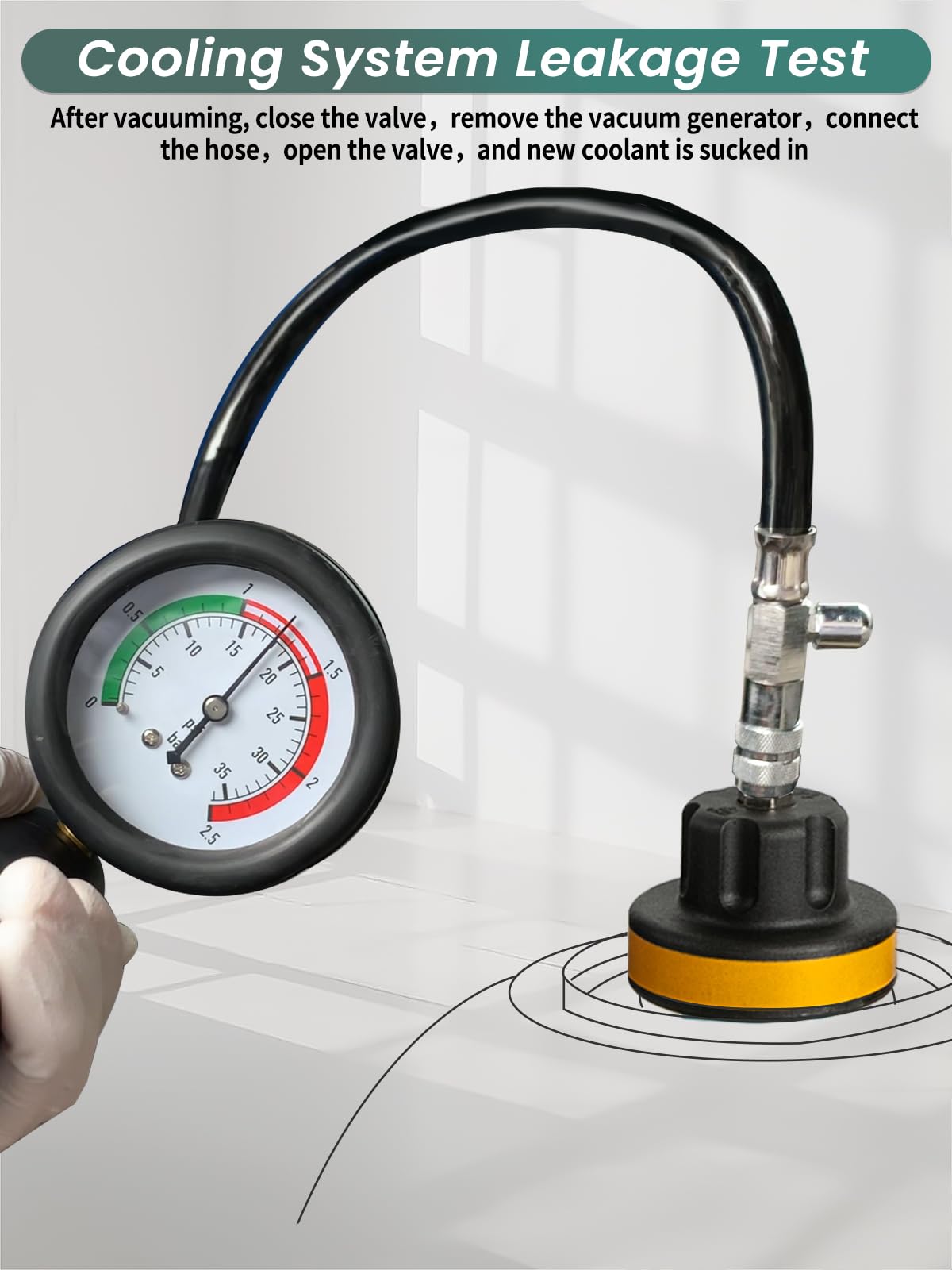 Snapklik.com : Coolant Pressure Tester & Vacuum Refill Kit 28pcs ...
