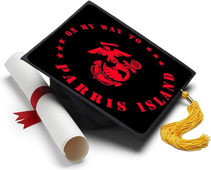 Amazon.com: Tassel Toppers Marine Corps - Graduation Caps for Future ...