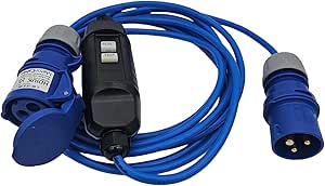 UK Made 16 Amp CEE Mains Power Hookup Cable With RCD Safety Device ...