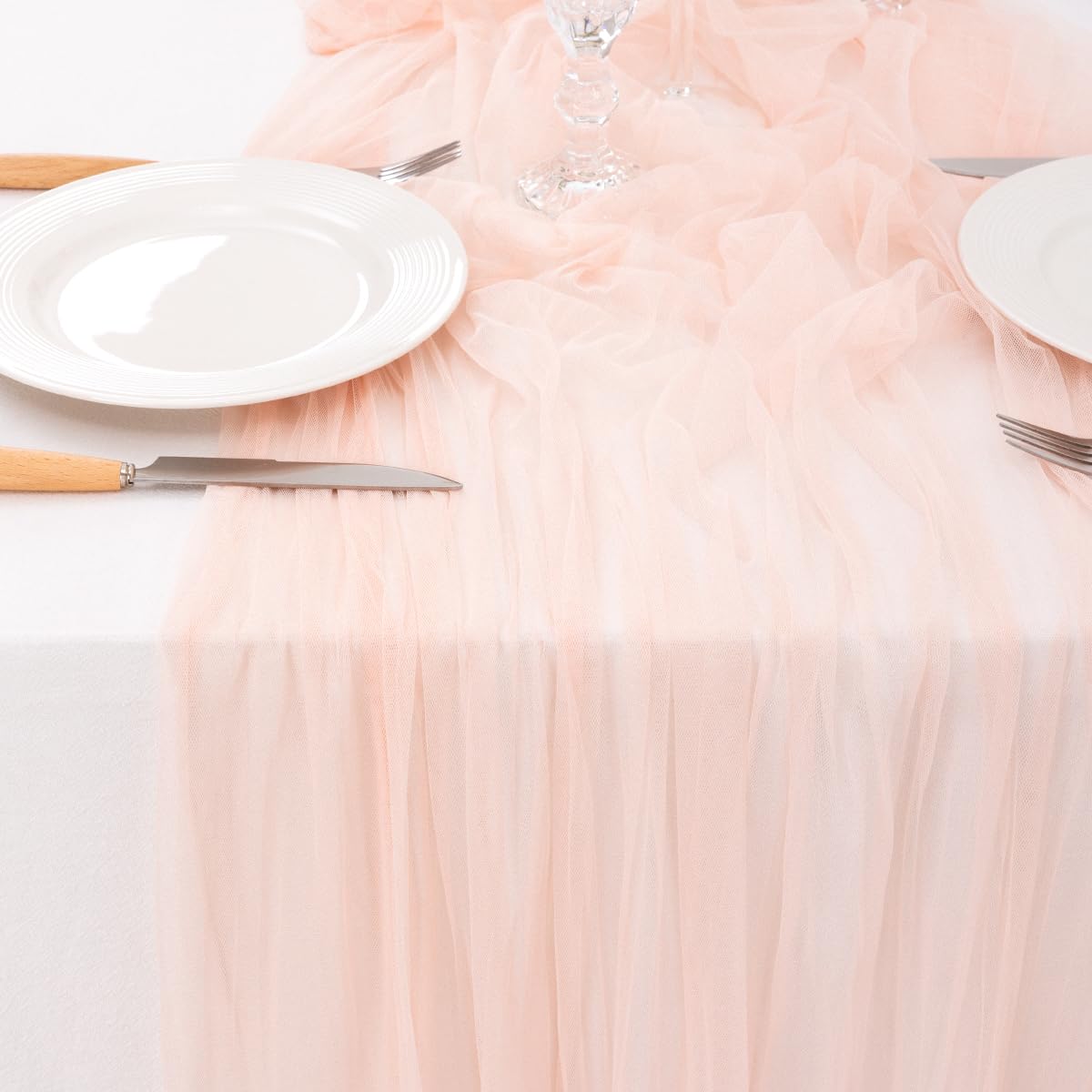 Snapklik.com : Peach Cheesecloth Table Runner 35" X 120" Boho Rustic ...