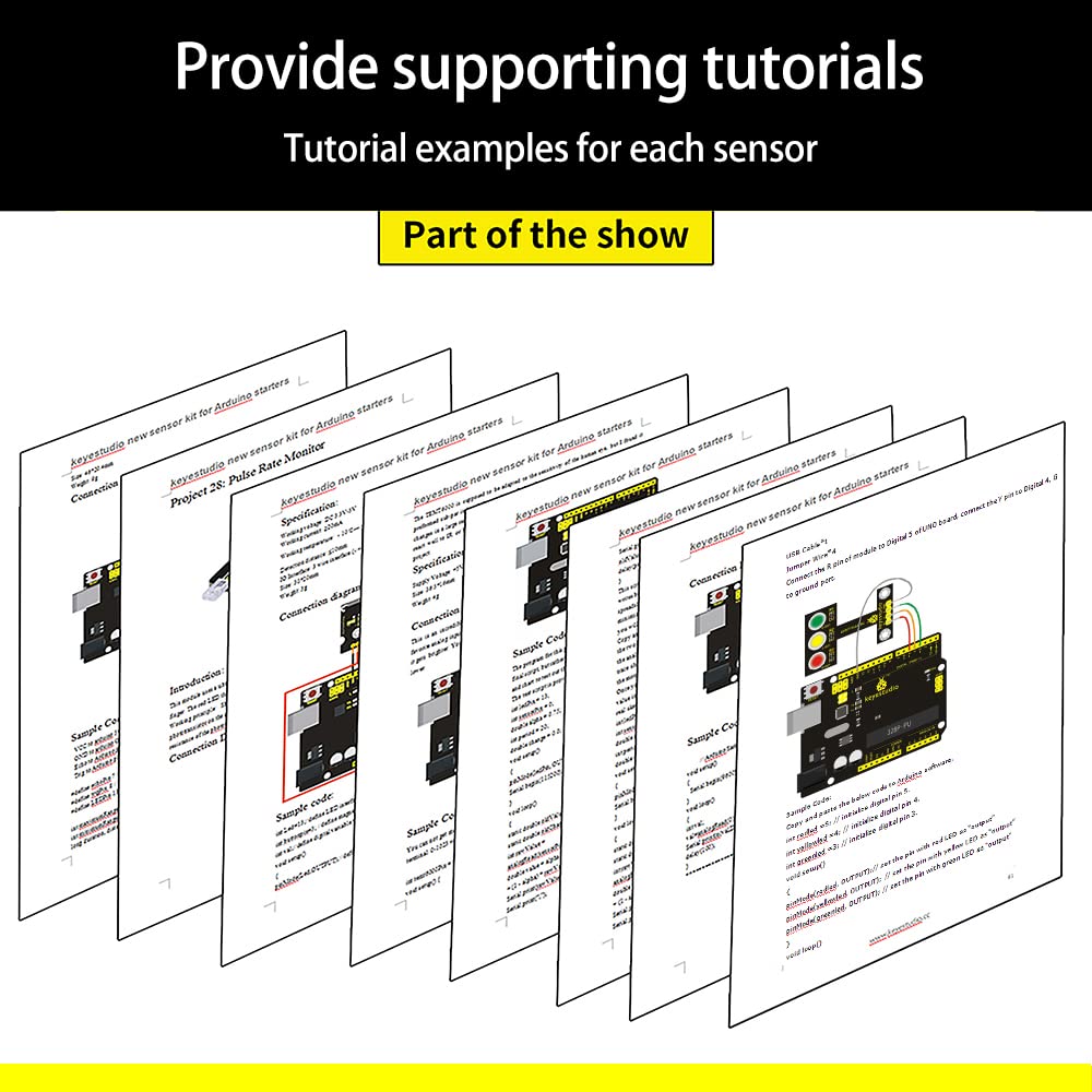 Snapklik.com : KEYESTUDIO 37 In 1 Sensor Starter Kit For Arduino Mega ...
