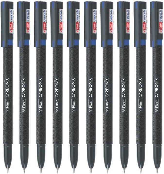 FLAIR Carbonix 0.7mm Ball Pen Box Pack | Liquid Ink Light Weight Pen ...