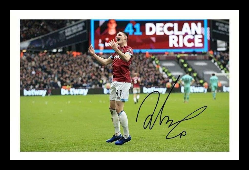 Autographed Declan Rice - West Ham United Signed And Framed Photo ...