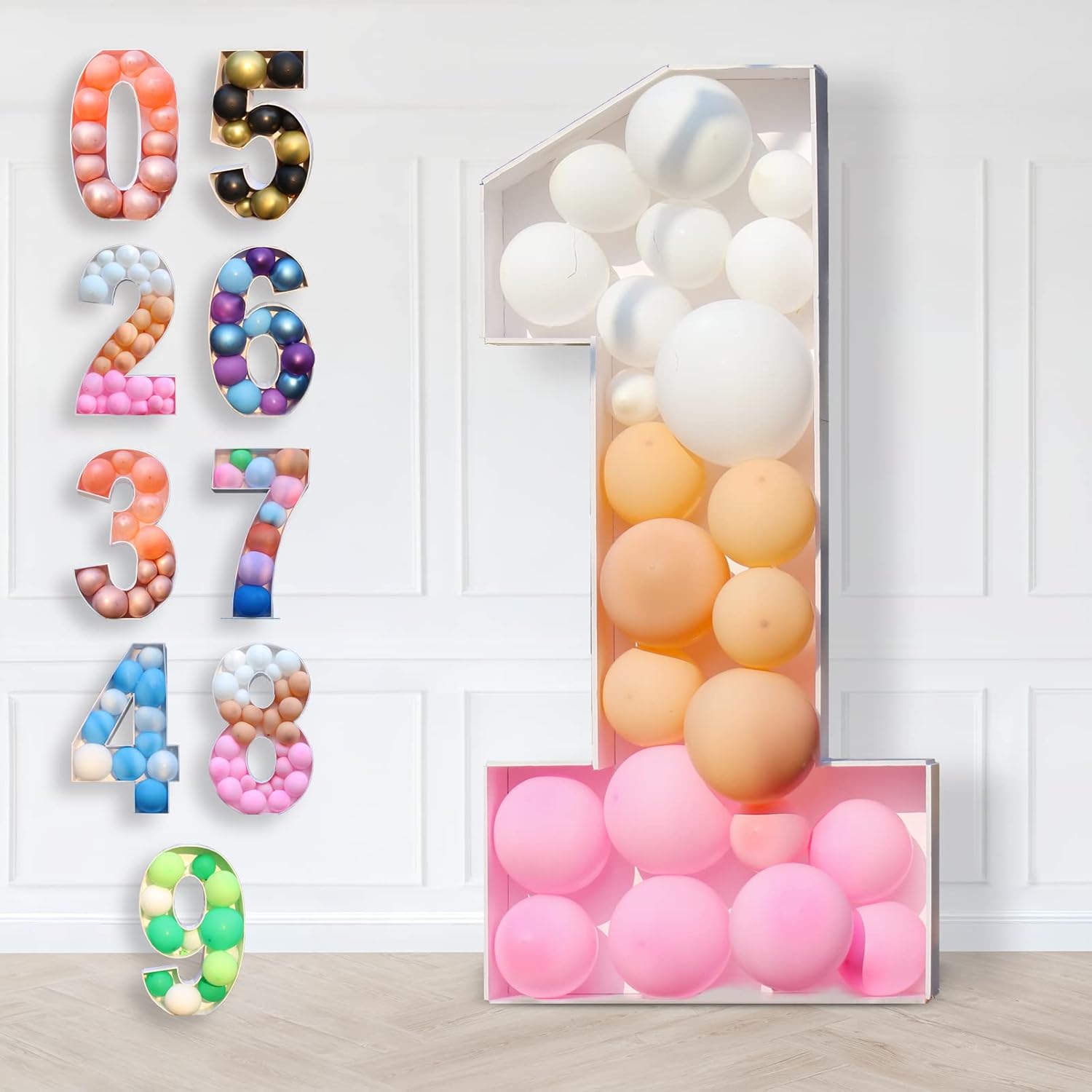 3FT Ballons Mosaik Nummer 1 Geburtstags Party Dekoration,Karton Zahlen ...