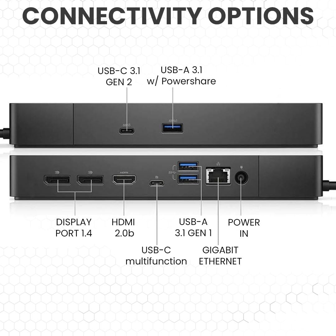 Snapklik.com : Dell WD19DCS Docking Station Bundle - Dual Monitor ...