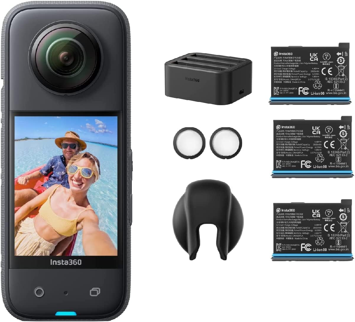 Amazon.com : Insta360 X3 Waterproof 360 Action Camera 1/2" 48MP Sensors ...
