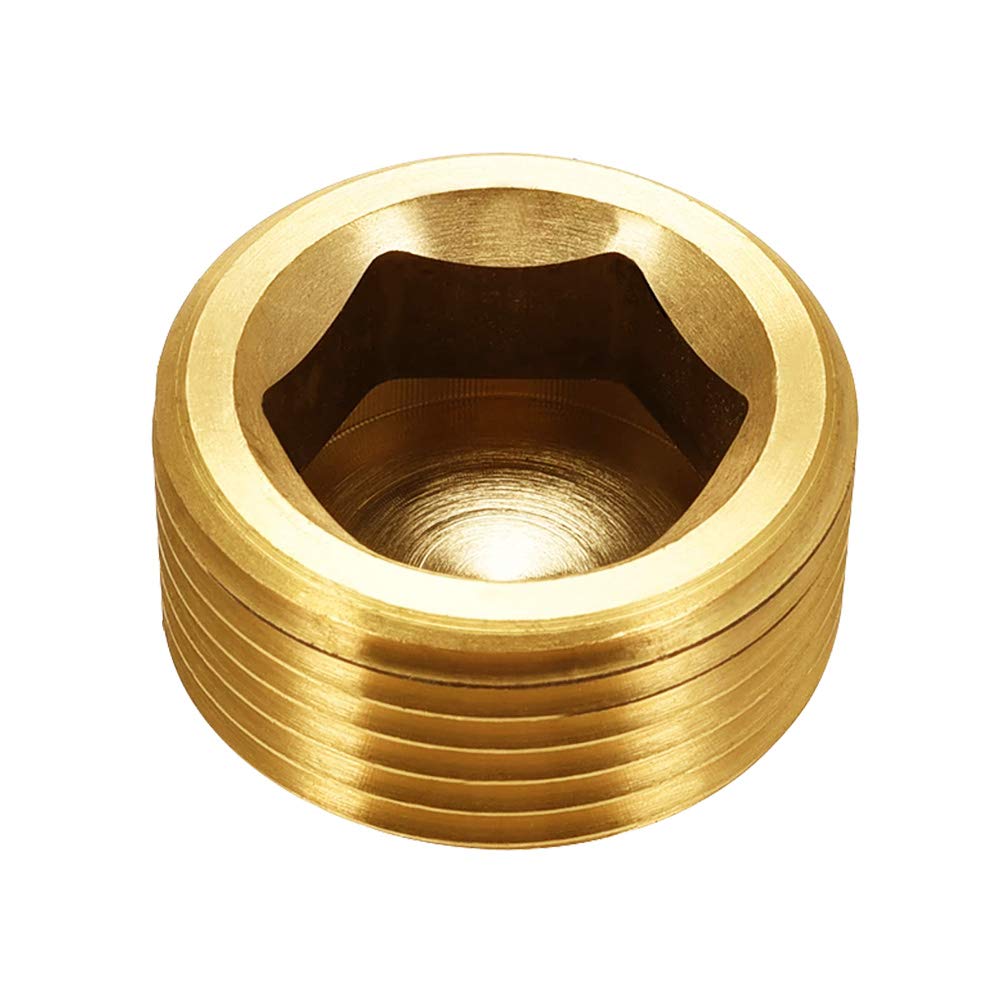 Snapklik.com : Joywayus Brass Hex Counter Sunk Plug 1/2" NPT Male Pipe ...