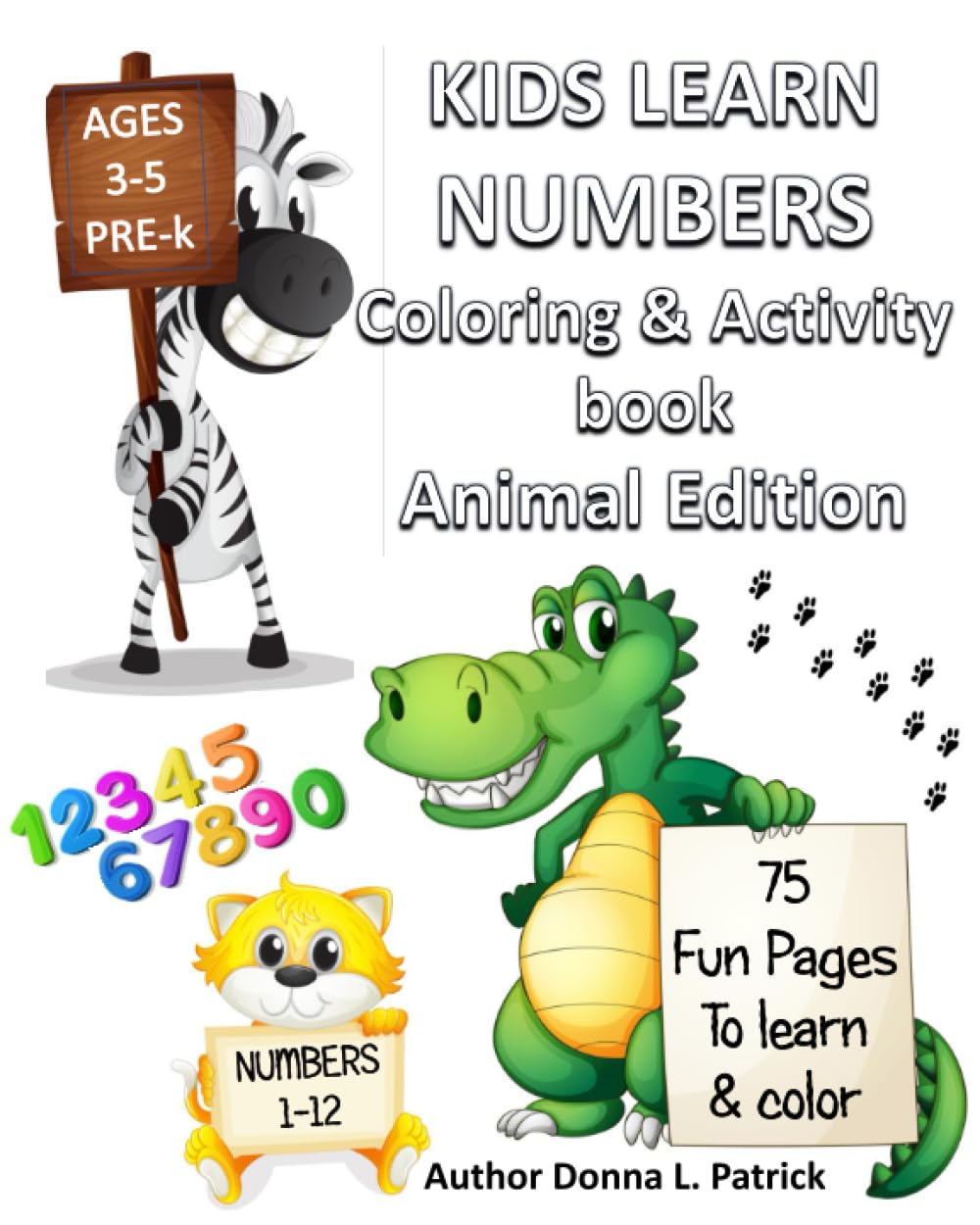 Amazon.com: Kids Learn Numbers, Coloring & Activity Book: Animal ...