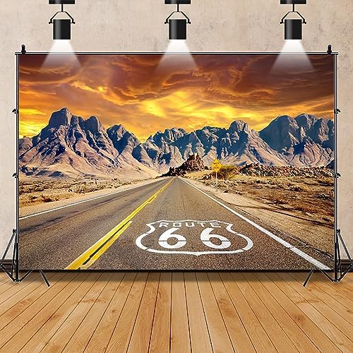 Amazon.com : 7x5ft Highway Scenery Backdrop Sunset Natural Scene Route ...
