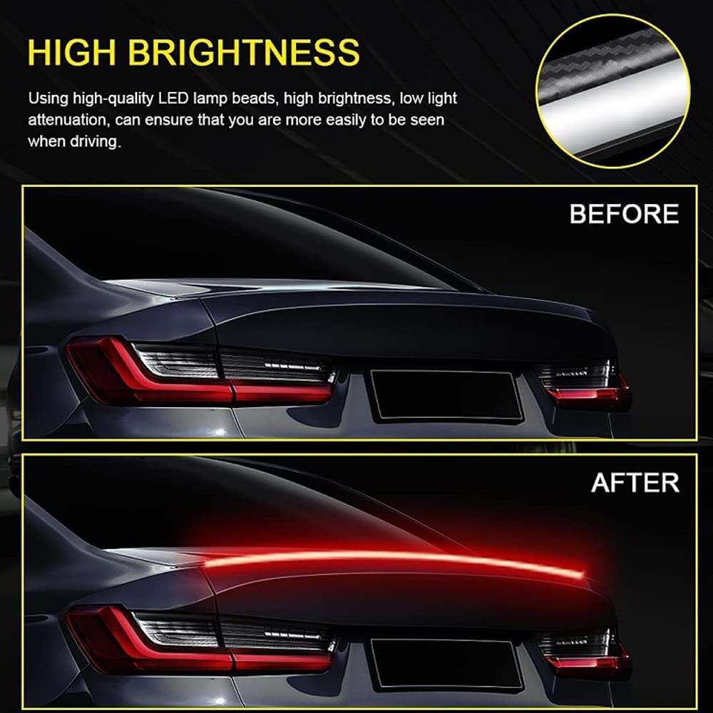 Snapklik.com : TOTMOX LED Car Tail Brake Light Strip, Rear Roof Trunk ...