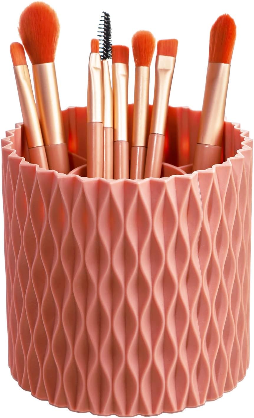 Amazon.com: Anyoifax 360 Rotating Makeup Brush Holder 7 Slots Makeup ...
