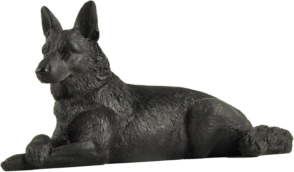 Amazon.com: JFSM INC. 6" Black German Shepherd Dog Figurine – Hand ...